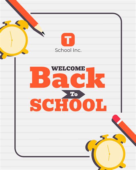 Welcome Back To School Poster Template Free