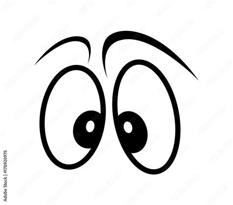 Scared Cartoon Eyes Clipart Vector Stock Vector Adobe Stock