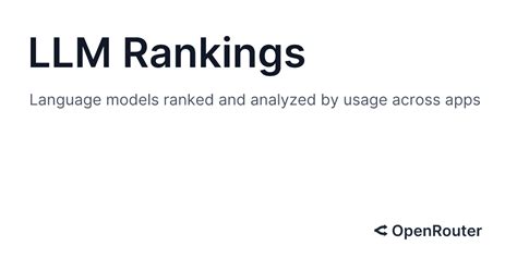 Llm Rankings Openrouter