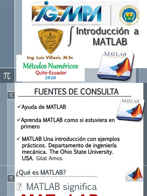 Introducción A Matlab 2020 2020 Pdf Ciencias Fisicas Matemáticas