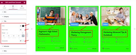 How To Use LearnPress Carousel Widget By Element Pack Pro