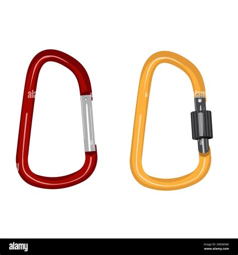 Set Of Spring Hooks For Alpinism And Tourism Stock Vector Image And Art Alamy