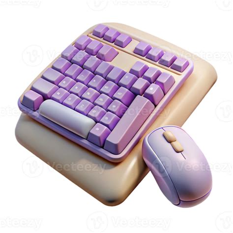 Serene Rustic Ergonomic Keyboard And Mouse Set Cutout Element Detailed