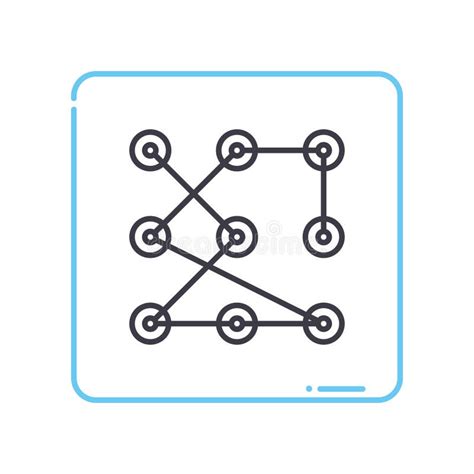 Pattern Recognition Line Icon Outline Symbol Vector Illustration Concept Sign Stock Vector