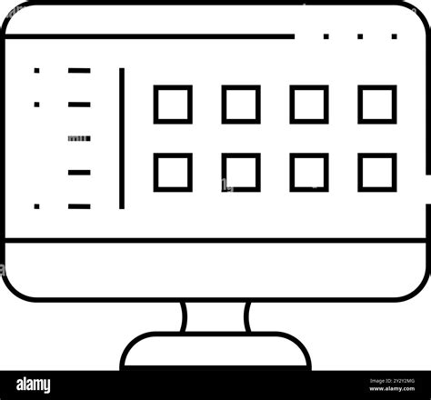 Files Of Operating System Line Icon Vector Illustration Stock Vector