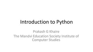 Introduction To Python Pdf