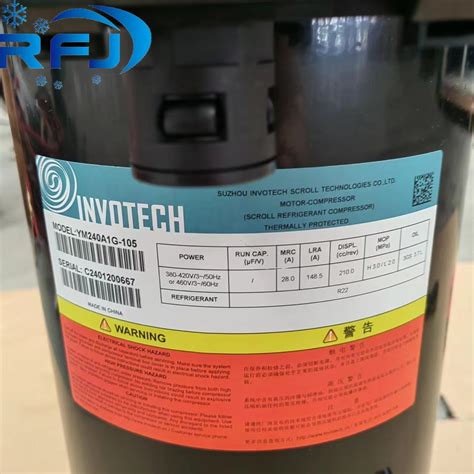 15 Hp Invotech Compressor Model Ym240a1g 105 For Medium High Temperature Cold Room Compressor