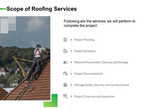 Scope Of Roofing Services Ppt Powerpoint Presentation Icon Format