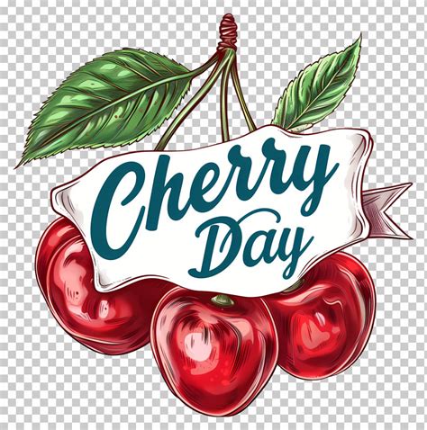 Cherry Day Fresh Red Cherries For Cherry Day Celebration Png Clipart