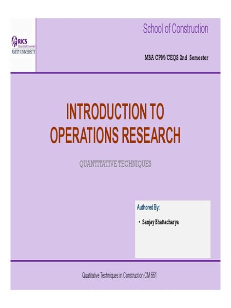 Lecture 1 Introduction To Or Compatibility Mode Pdf Pdf