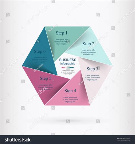 Vector Infographic Hexagon Template Diagram Graph Stock Vector Royalty Free 320333645