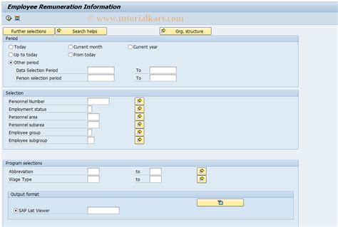 PT QREM SAP Tcode Employee Remuneration Information