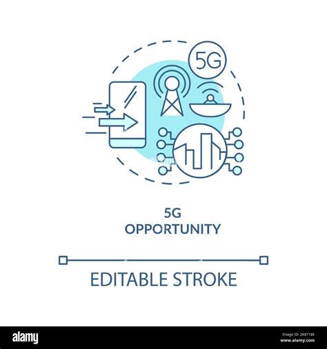 Fifth Generation Opportunity Turquoise Concept Icon Stock Vector Image And Art Alamy