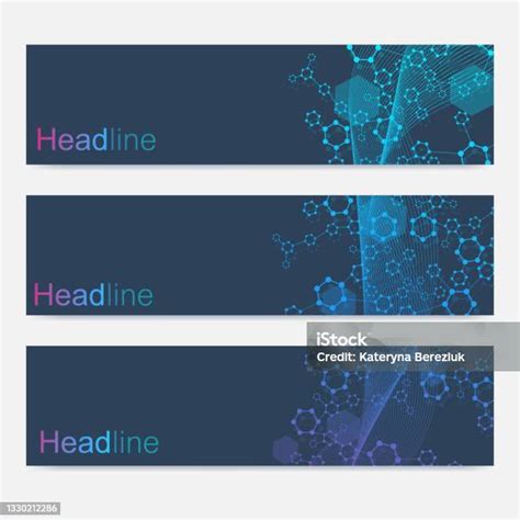 브로셔 매거진 전단지 전단지 표지 책자 연례 보고서를 위한 벡터 템플릿 입자 의료 기술 화학 과학을 위한 분자 구조가 있는 현대 미래 지향적육각형 패턴 0명에 대한 스톡