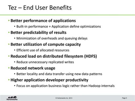 Apache Tez Accelerating Hadoop Data Processing Ppt