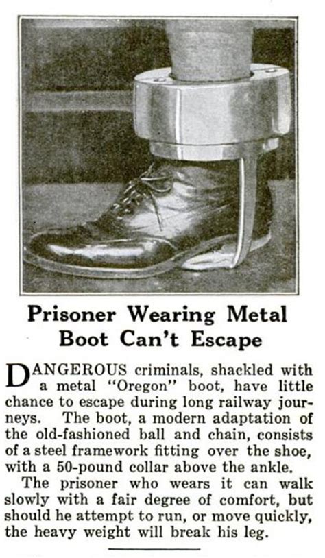 Brutal ‘oregon Boot Made Our State Prison Infamous Offbeat Oregon History Orhistory