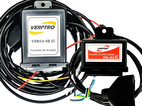 Simulador de Sonda Lambda Álcool e Variador de Avanço Sensor Hall e Fase Verptro Versa SR12 ESL62E