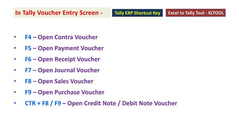 Tally Erp 9 Shortcut Keys Pptx Business Accounting And Finance Business
