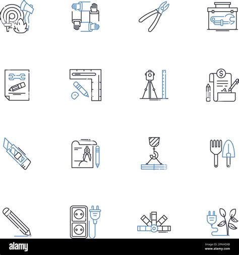 Digital Marketing Line Icons Collection Seo Social Media Analytics