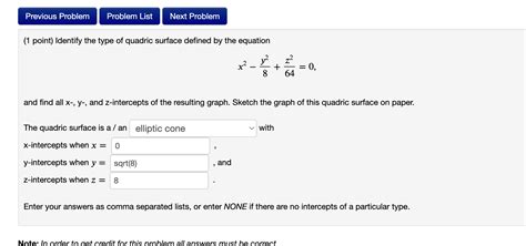 Solved Previous Problem Problem List Next Problem 1 Point Chegg Com