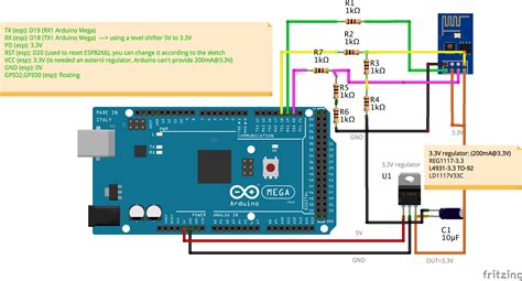 Схема подключения esp к arduino uno