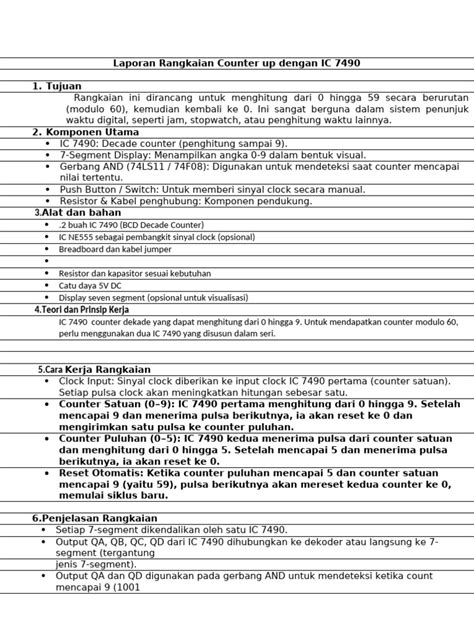 Laporan Rangkaian Counter Dengan Ic 7490 Pdf