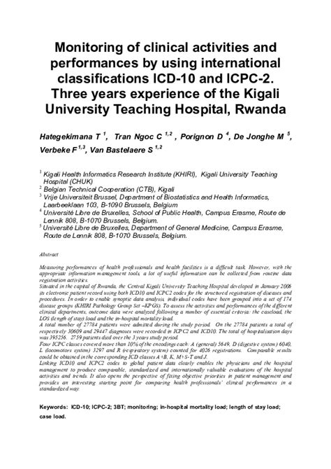 Pdf Monitoring Of Clinical Activities And Performances By Using