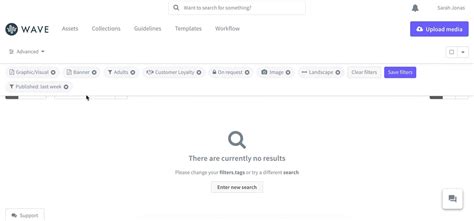 bynder filtering flow on web page flows