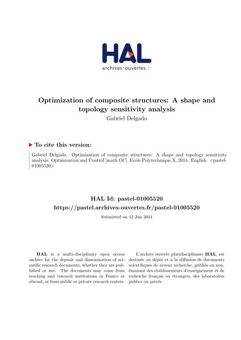 Pdf Optimization Of Composite Structures A Shape And Topology