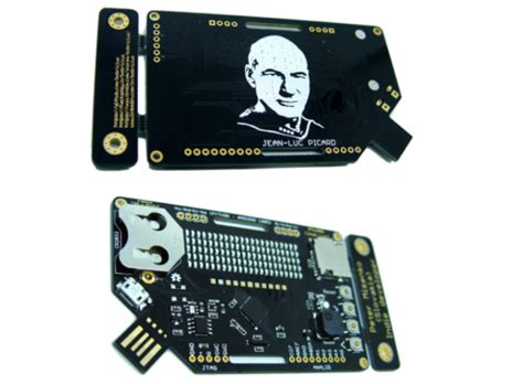 Pycard Jean Luc Is A Circuitpython Board In A Card Shape