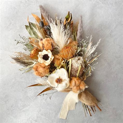 パームフラワーとコットンのドライフラワースワッグミニブーケ フラワー・リース Howdy Flower 通販｜creemaクリーマ