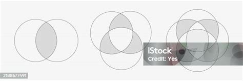 벤 다이어그램 세트 인포그래픽 차트 벡터 일러스트 레이 션 3가지 개체에 대한 스톡 벡터 아트 및 기타 이미지 3가지 개체 다층 효과 벤 다이어그램 Istock
