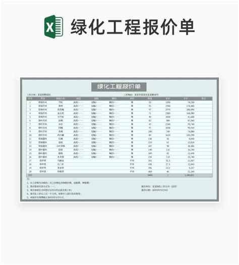 报价单excel模板 报价单模板 Excel模板 可牛办公