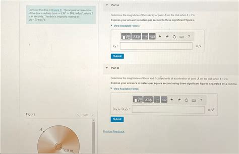 Solved Consider The Disk In Figure The Angular Chegg