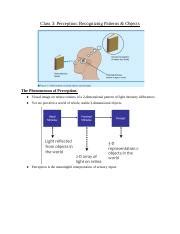 Understanding Perception Recognizing Patterns Objects Course Hero