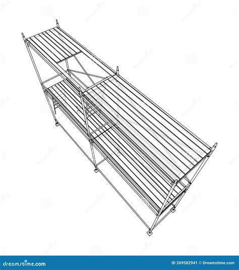 Prefabricated Scaffolding Stock Illustration Illustration Of