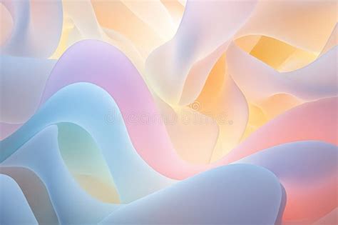 Colorful Abstract Waves Blend Seamlessly In A Soft Pastel Palette To