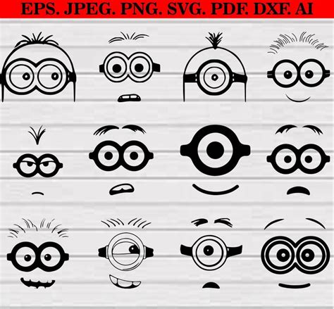 Minion Face Svg Bundle Minions Face Svg Minions Face Clipart Minion