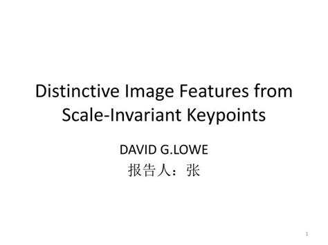 Ppt Distinctive Image Features From Scale Invariant Keypoints Powerpoint Presentation Id 6482336