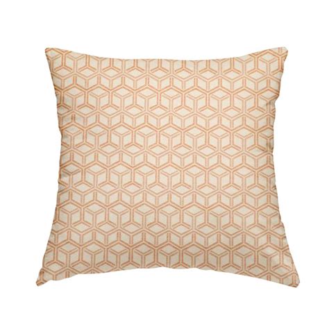 Zenith Collection In Smooth Chenille Finish Orange Colour 3d Cube