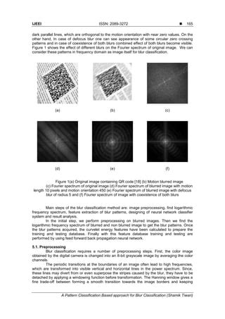 A Pattern Classification Based Approach For Blur Classification PDF