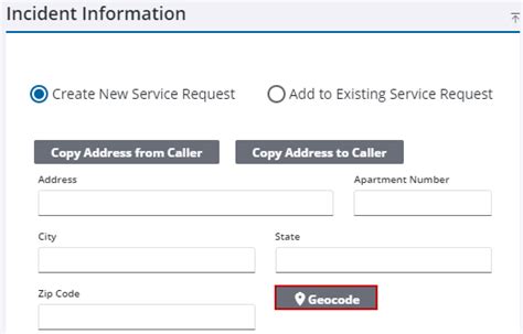 Geocode A Service Request