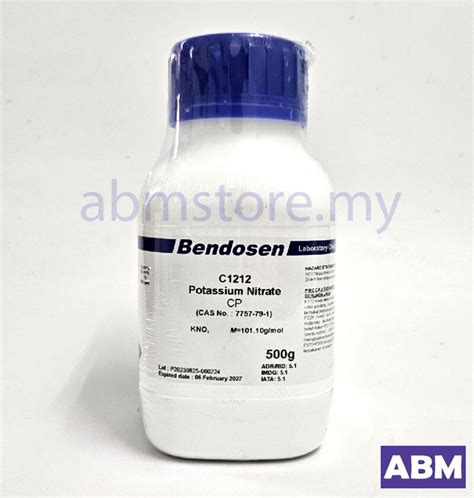 Potassium Nitrate Cp Bendosen 500g Cas No 7757 79 1 Abmstoremy