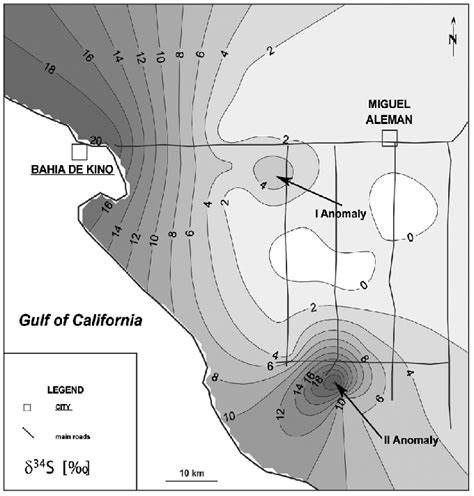 Spatial Distribution Of 34 S Values Of Sulfate In The Groundwater