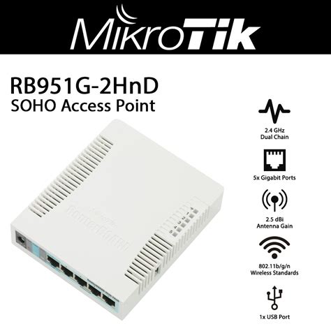 Mikrotik Rb951g 2hnd 2 4ghz 600mhz 5xgbit 802 11bgn Lan