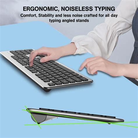 Mua Wireless Keyboard 2 4g Ergonomic Wireless Computer Keyboard Enlarged Indicator Light