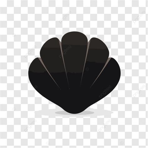 흰색 바탕에 검은 바다 조개 아이콘 벡터 흰색 배경에 있는 단순한 검은색 조개 아이콘 그림자 없음 작은 프레임 중앙 Png 일러스트 및 벡터 에 대한 무료 다운로드