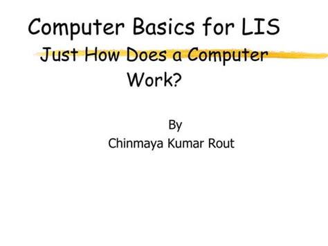 Basic Parts Of Computer Ppt