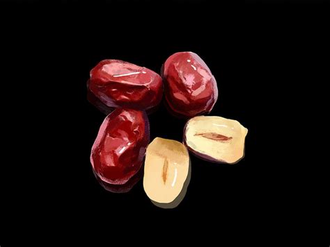 Beauty Red Dates Drawing Elements PNG Images PSD Free Download Pikbest