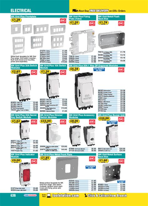 MK Grid Plus 20A Switch Modules 2 Way SP